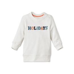 Tchibo - Baumwoll-Sweatshirt - Gr. 122/128 - wei&szlig;