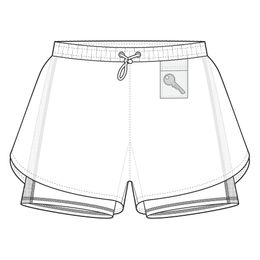 Tchibo - 2-in-1-Laufshorts - Damen - Gr. 44 - dunkelblau