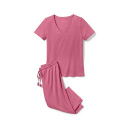 Tchibo - 3/4-Pyjama-Set - Damen - Gr. L - ros&eacute;