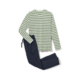 Tchibo - Pyjama - Herren - Gr. L - dunkelblau/gestreift