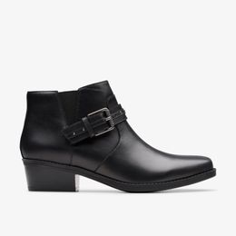 Clarks Danyelle Wish Black Leather Boots