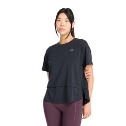 New Balance - T-Shirt f&uuml;r Damen, &Uuml;bergro&szlig; (Schwarz)