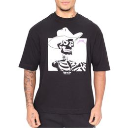 Rose London - T-Shirt f&uuml;r Herren/Damen Unisex, Kastig (Schwarz)