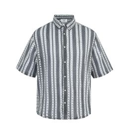 Firetrap - Hemd f&uuml;r Herren, kurz&auml;rmlig (Schwarz/Wei&szlig;)