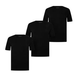 BOSS - T-Shirt f&uuml;r Herren, Rundhalsausschnitt (3er-Pack) (Schwarz)