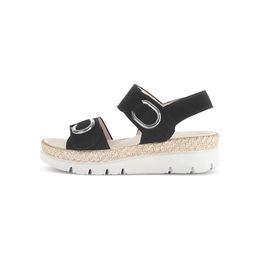 Gabor Leder-Sandaletten in Schwarz - 54% | Gr&ouml;&szlig;e 37 | Damen-sandalen