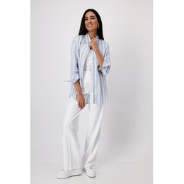 monari Bluse in Wei&szlig;/ Hellblau - 64% | Gr&ouml;&szlig;e 38 | Damen-blusen