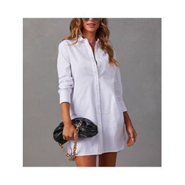 Milan Kiss Hemdkleid in Wei&szlig; - 68% | Gr&ouml;&szlig;e XL | Damen-kleider