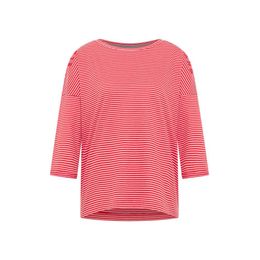 ELBSAND Longsleeve "Veera" in Rot/ Wei&szlig; - 54% | Gr&ouml;&szlig;e S | Damen-tops