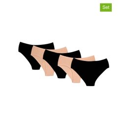 Henderson 5er-Set: Slips in Schwarz/ Beige - 48% | Gr&ouml;&szlig;e XL | Damen-unterteile