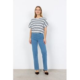 soyaconcept Shirt "Barni" in Wei&szlig;/ Dunkelblau - 30% | Gr&ouml;&szlig;e M | Damen-tops