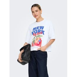 Only Shirt in Wei&szlig;/ Blau/ Rot - 55% | Gr&ouml;&szlig;e XS | Damen-tops