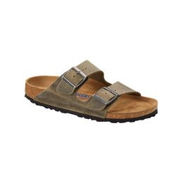 Birkenstock Leder-Pantoletten "Arizona" in Khaki - 23% | Gr&ouml;&szlig;e 42 | Damen-pantoletten
