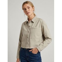 MOSS COPENHAGEN Hemd "Lio" in Beige - 55% | Gr&ouml;&szlig;e M/L | Damen-blusen