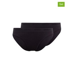 Skiny 2er-Set: Slips in Schwarz - 50% | Gr&ouml;&szlig;e 36 | Damen-unterteile
