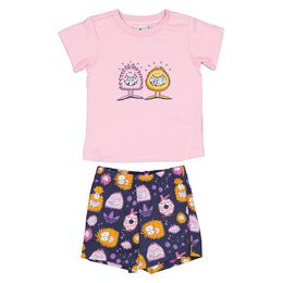 Adidas 2tlg. Outfit in Rosa/ Lila - 75% | Gr&ouml;&szlig;e 74 | Kinder-outdoorhosen