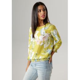 Aniston Bluse in Limette - 52% | Gr&ouml;&szlig;e 48 | Damen-blusen