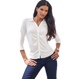Heine Bluse in Wei&szlig; - 52% | Gr&ouml;&szlig;e 40 | Damen-blusen