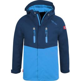 Trollkids Regenjacke "Nusfjord" in Blau - 45% | Gr&ouml;&szlig;e 122 | Kinder-outdoor-jacken