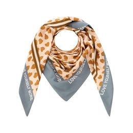 Zwillingsherz Dreieckstuch "Herzen Allover" in Beige/ Hellbraun - (L)138 x (B)68 cm - 26% | Damen-schals-tuecher