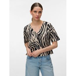 V&eacute;ro Moda Vero Moda Shirt in Beige/ Schwarz - 36% | Gr&ouml;&szlig;e XL | Damen-tops