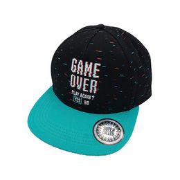 MaxiMo Cap "Game Over" in Schwarz/ T&uuml;rkis - 17% | Gr&ouml;&szlig;e 51 cm | Kindermuetzen