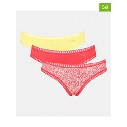Sloggi 3er-Set: Slips ''Go Crush'' in Rot/ Gelb - 45% | Gr&ouml;&szlig;e S | Damen-unterteile