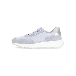 Gabor Leder-Sneakers in Hellblau/ Silber - 61% | Gr&ouml;&szlig;e 36 | Damen-sneakers