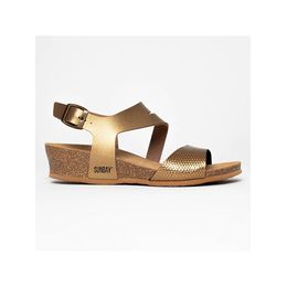 Sunbay Keilsandaletten "Cresta" in Gold - 62% | Gr&ouml;&szlig;e 36 | Damen-sandalen