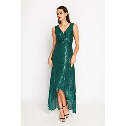ASSUILI Paillettenkleid in Gr&uuml;n - 76% | Gr&ouml;&szlig;e 38 | Damen-kleider