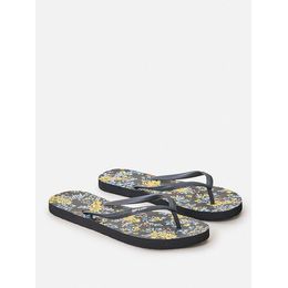 Rip Curl Zehentrenner "Mixed Bloom" in Schwarz/ Gelb/ Hellblau - 47% | Gr&ouml;&szlig;e 36 | Damen-sandalen
