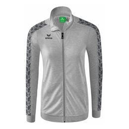 Erima Trainingsjacke "Essential Team" in Grau - 51% | Gr&ouml;&szlig;e 40 | Damen-outdoorjacken