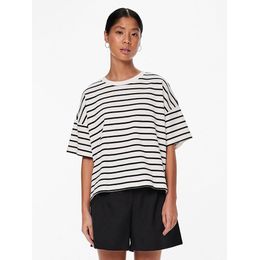 Pieces Shirt in Wei&szlig;/ Schwarz - 36% | Gr&ouml;&szlig;e XS | Damen-tops