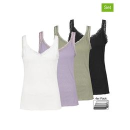 fresh made 4er-Set: Tops in Bunt - 48% | Gr&ouml;&szlig;e M | Damen-tops