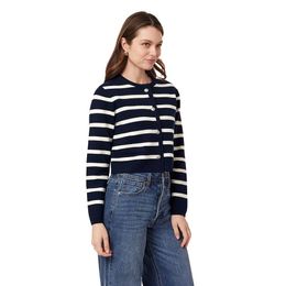 Scotch & Soda Scotch & Soda Cardigan in Dunkelblau/ Wei&szlig; - 72% | Gr&ouml;&szlig;e L | Damen-pullover-cardigans