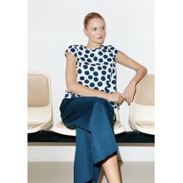 More & More More & More Bluse in Wei&szlig;/ Dunkelblau - 70% | Gr&ouml;&szlig;e 34 | Damen-blusen