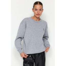 Trendyol Sweatshirt in Grau - 61% | Gr&ouml;&szlig;e M | Damen-sweatshirts-jacken