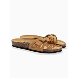 Sunbay Leder-Pantoletten "Freezia" in Hellbraun - 57% | Gr&ouml;&szlig;e 37 | Damen-pantoletten