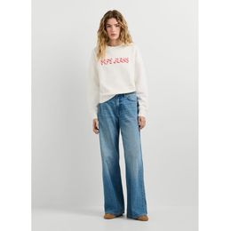 Pepe Jeans Sweatshirt "Celeste" in Wei&szlig; - 45% | Gr&ouml;&szlig;e L | Damen-sweatshirts-jacken