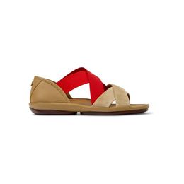 Camper Leder-Sandalen in Rot/ Beige - 42% | Gr&ouml;&szlig;e 39 | Damen-sandalen