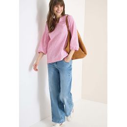 Cecil Bluse in Pink/ Wei&szlig; - 34% | Gr&ouml;&szlig;e L | Damen-blusen