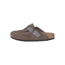 Birkenstock Leder-Clogs "Boston" in Anthrazit - 15% | Gr&ouml;&szlig;e 39 | Damen-pantoletten