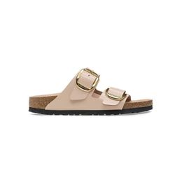 Birkenstock Leder-Pantoletten "Arizona Big Buckle" in Beige - 15% | Gr&ouml;&szlig;e 39 | Damen-pantoletten