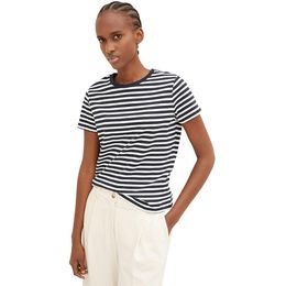 Tom Tailor Shirt in Wei&szlig;/ Schwarz - 35% | Gr&ouml;&szlig;e S | Damen-tops