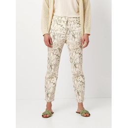 Toni Hose in Creme/ T&uuml;rkis - 62% | Gr&ouml;&szlig;e 42 | Damenhosen
