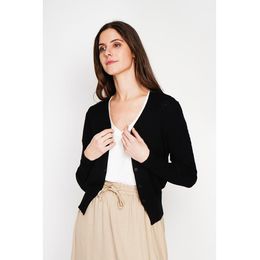 Le Jardin du Lin Cardigan in Schwarz - 75% | Gr&ouml;&szlig;e 38 | Damen-pullover-cardigans