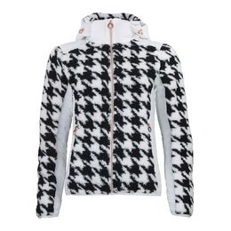 Peak Mountain Hybridjacke "Amore" in Schwarz/ Wei&szlig; - 75% | Gr&ouml;&szlig;e L | Damen-outdoorjacken