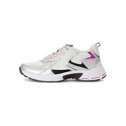 Gabor Leder-Sneakers in Silber/ Wei&szlig; - 56% | Gr&ouml;&szlig;e 38 | Damen-sneakers