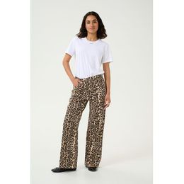 Kaffe Marlenehose "Leonora" in Beige/ Hellbraun - 81% | Gr&ouml;&szlig;e 36 | Damenhosen