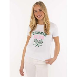 Zwillingsherz Shirt "Tennis Club" in Wei&szlig; - 27% | Gr&ouml;&szlig;e M | Damen-tops